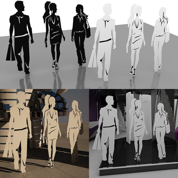 human outlines 3d max