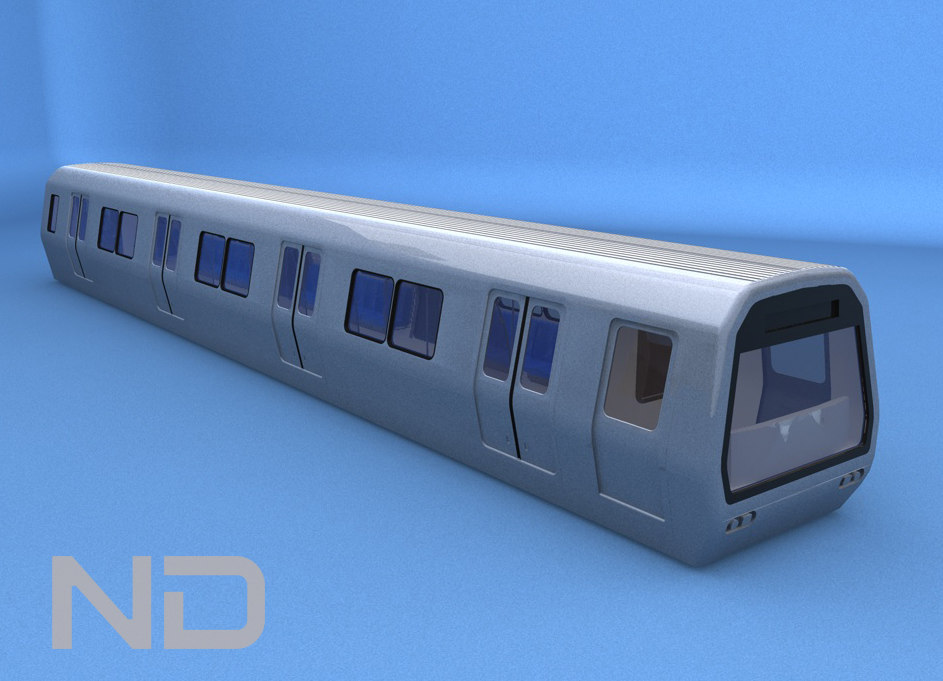 3ds max subway train