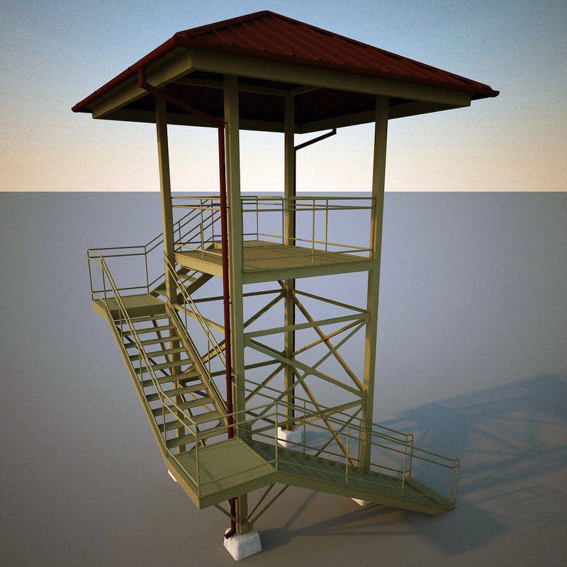 3d model guard towers