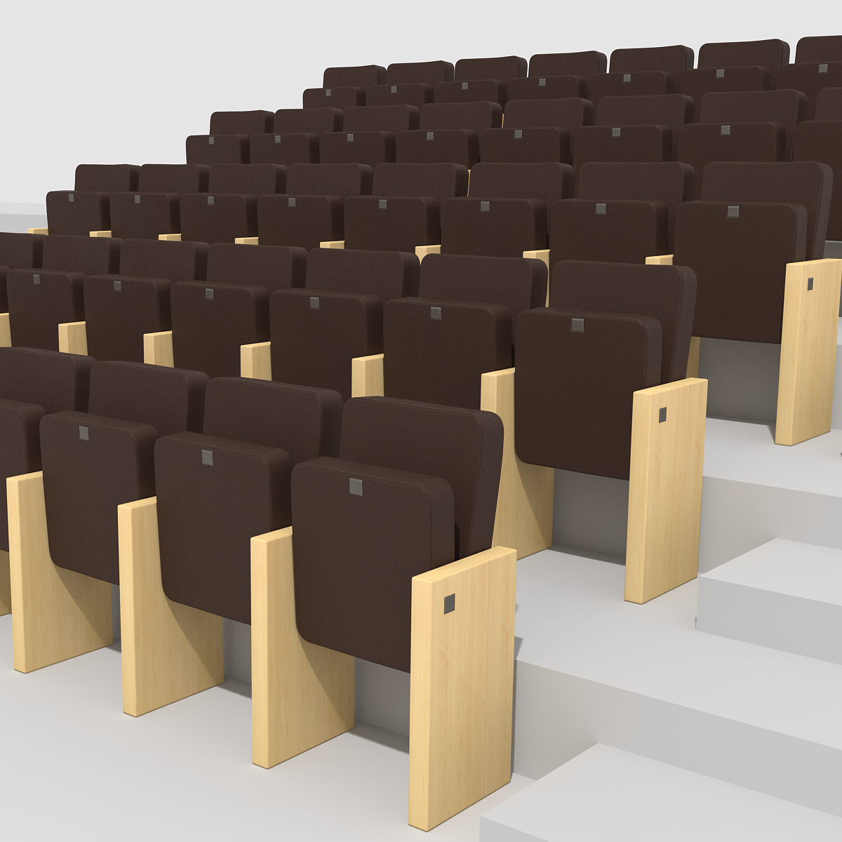 3d model auditorium chairs