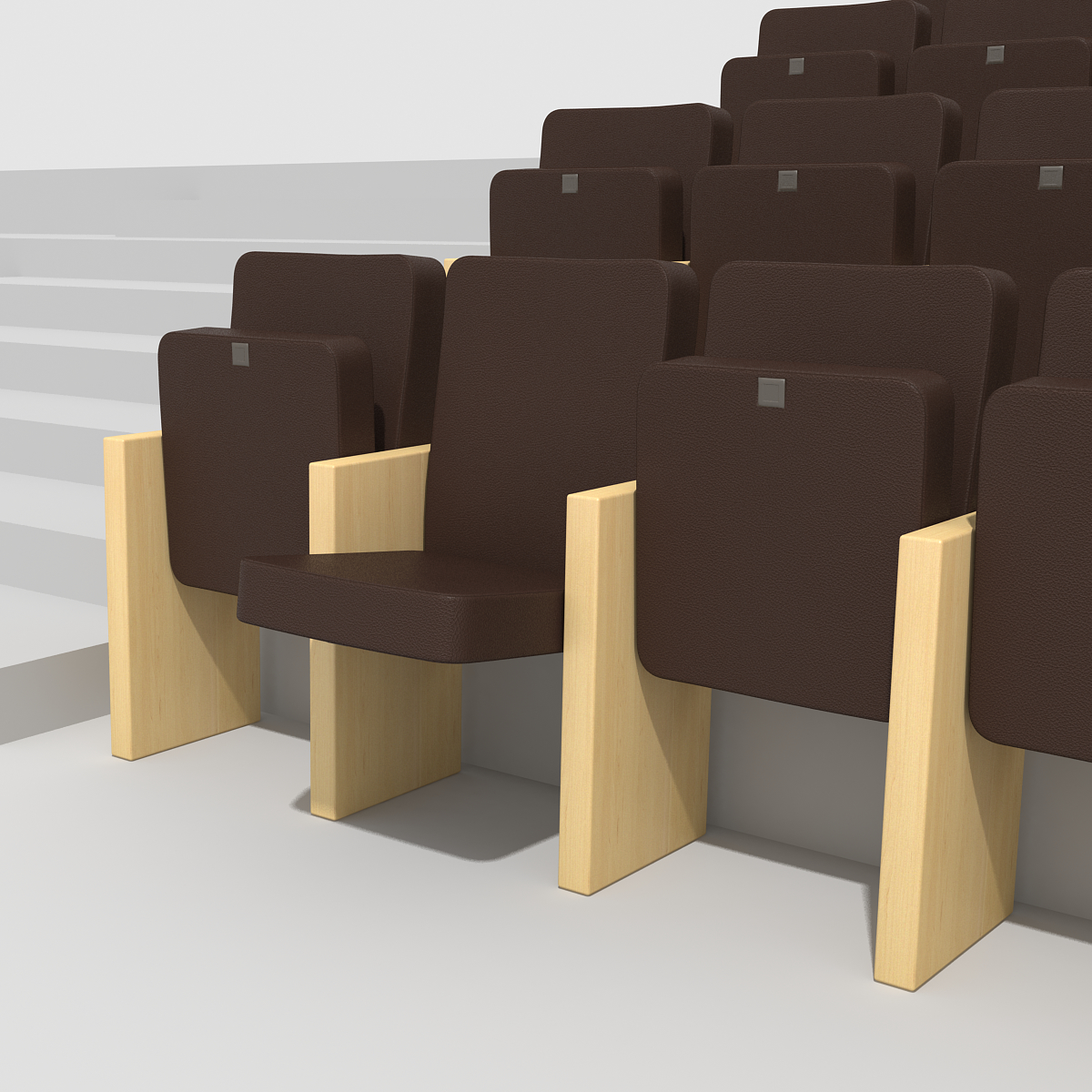 3d model auditorium chairs