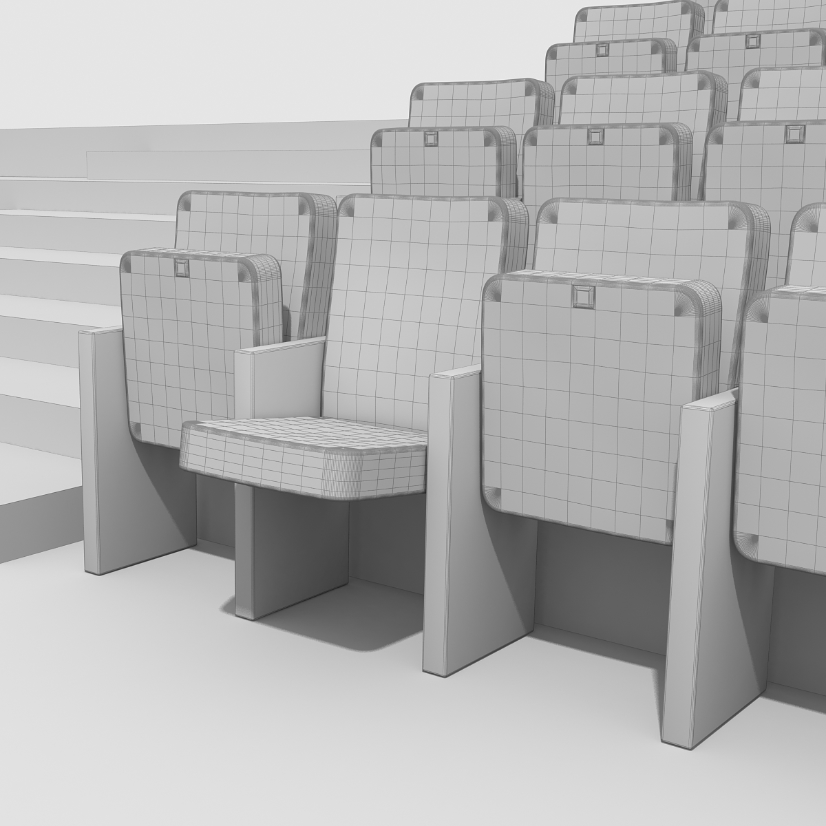 3d model auditorium chairs
