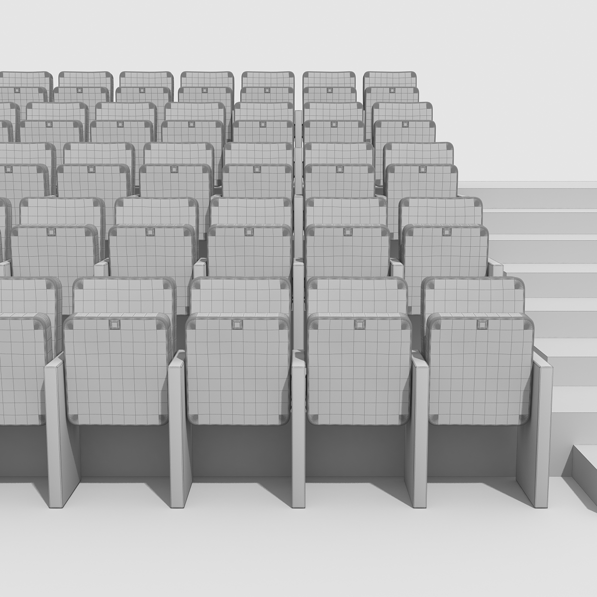 3d model auditorium chairs