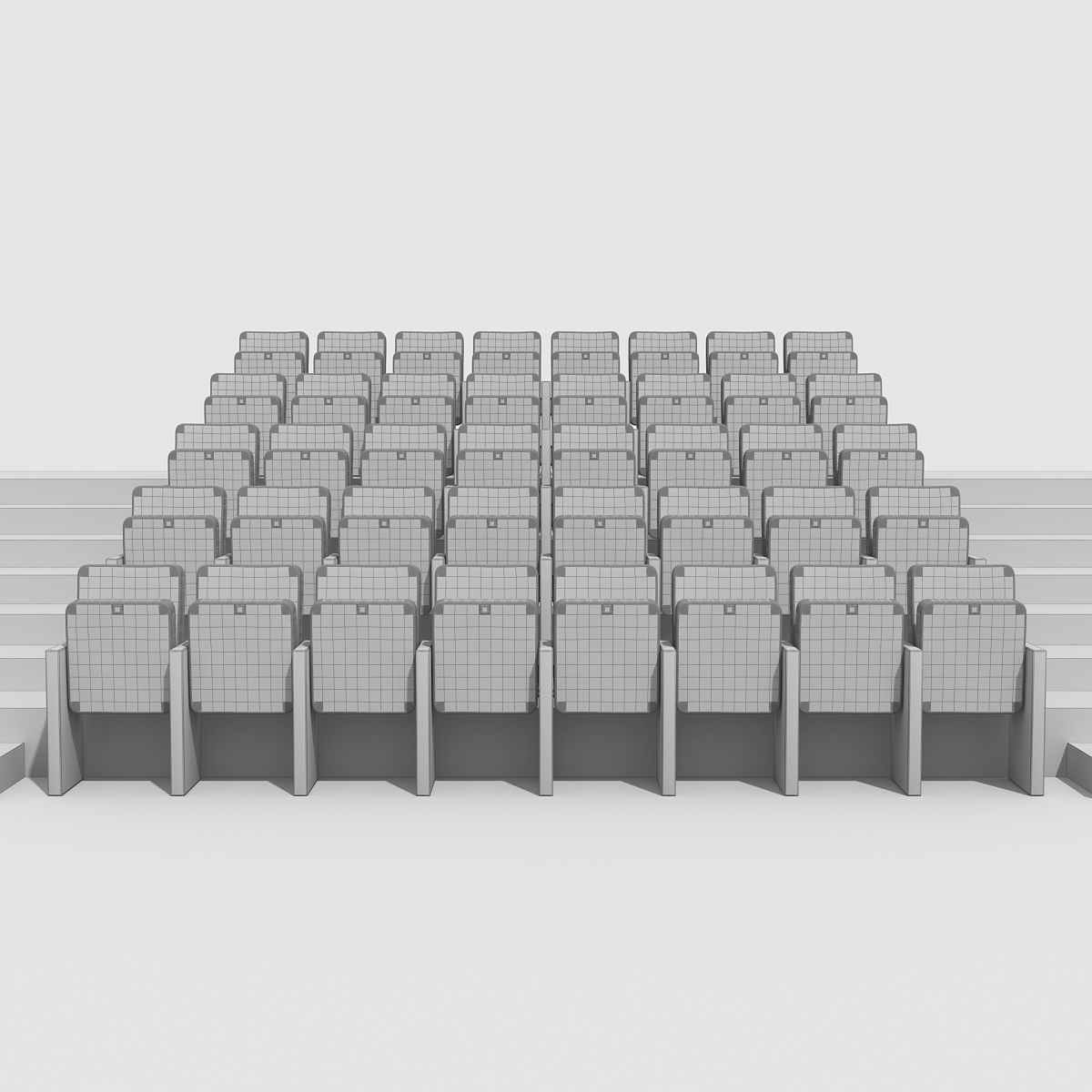 3d model auditorium chairs