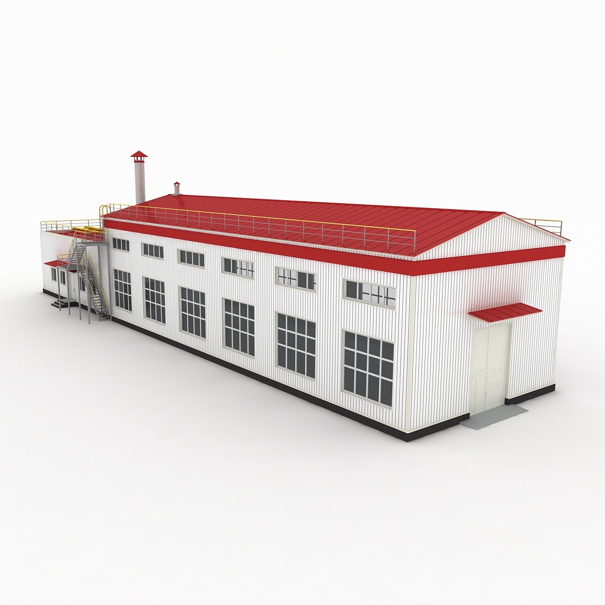 medium industrial building 17 3d model
