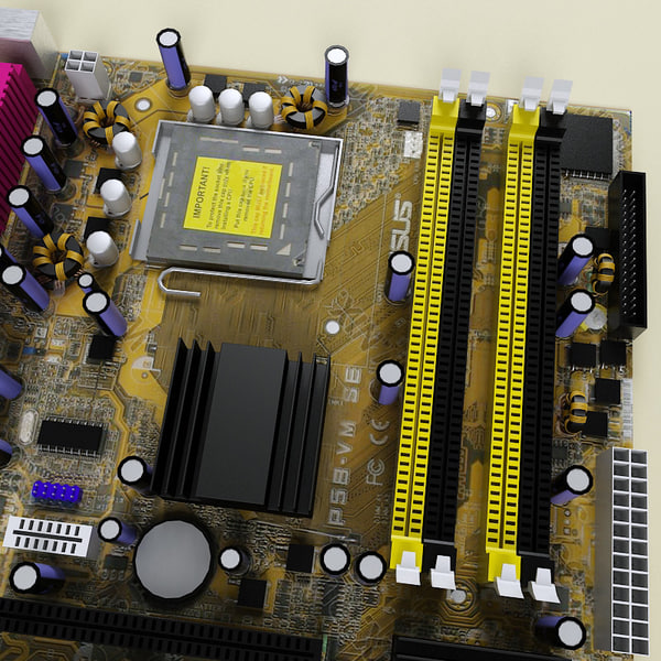 computer components v4 3d model
