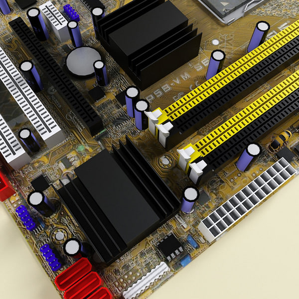 computer components v4 3d model