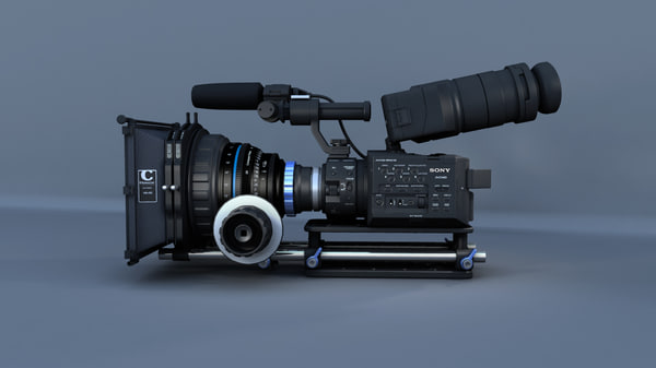 3d model of sony nex fs100