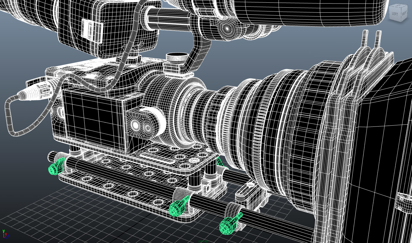 3d model of sony nex fs100