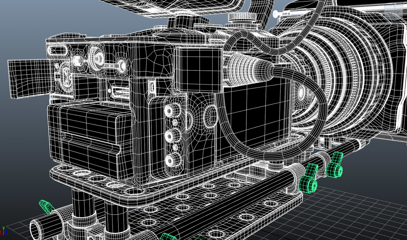 3d model of sony nex fs100