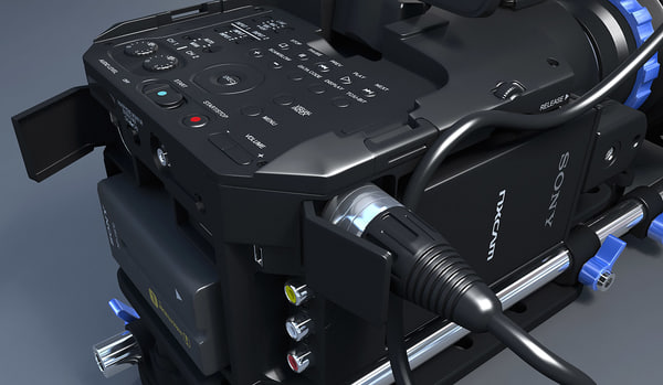 3d model of sony nex fs100