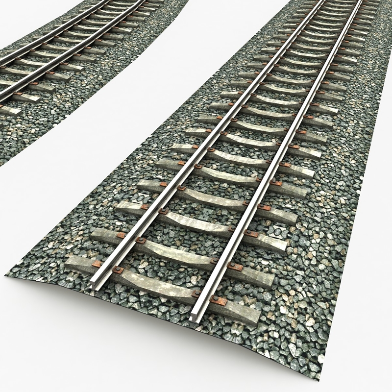 railway rail 3d obj