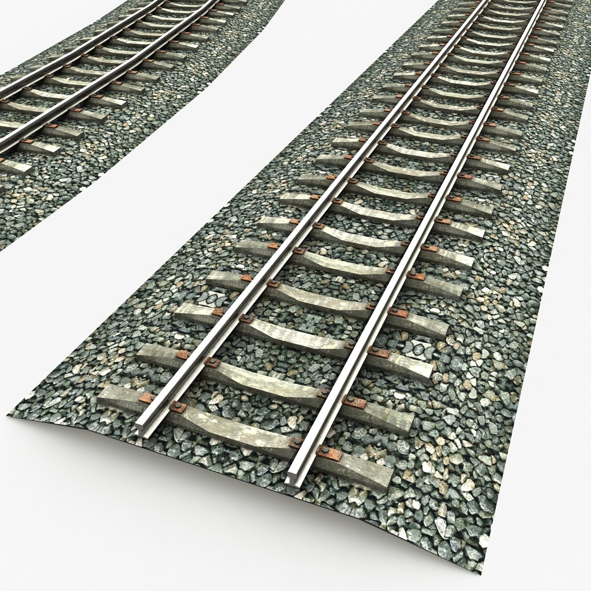 railway rail 3d obj