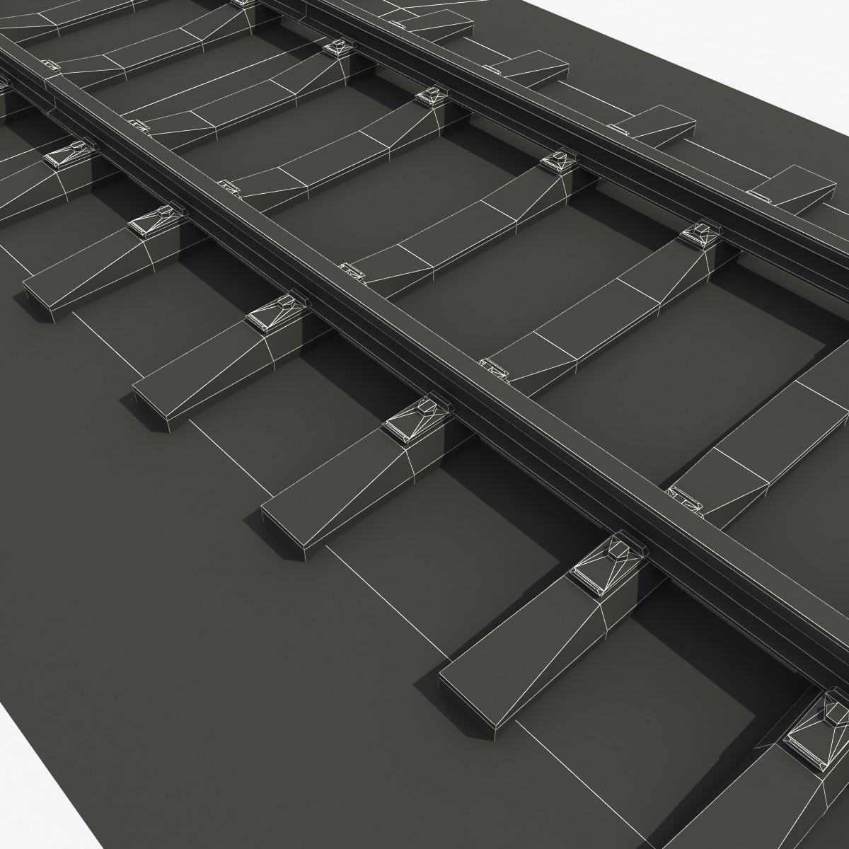 railway rail 3d obj