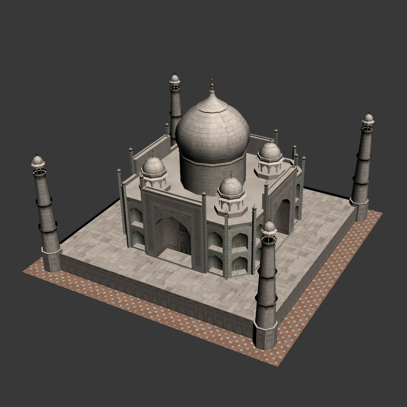 taj mahal 3d max