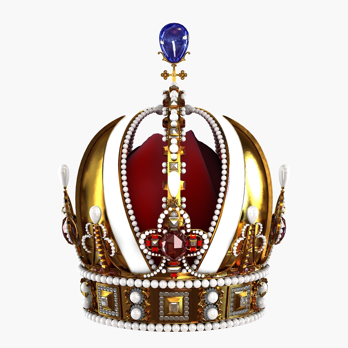3d model realistic royal crown