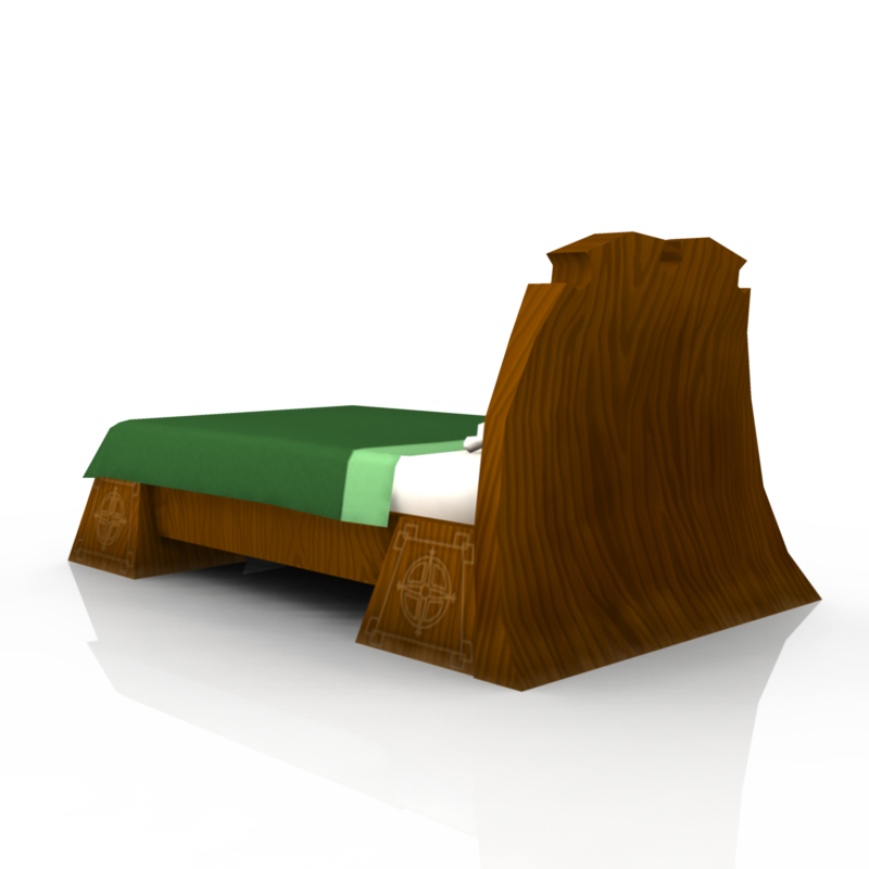 3d cartoon bed