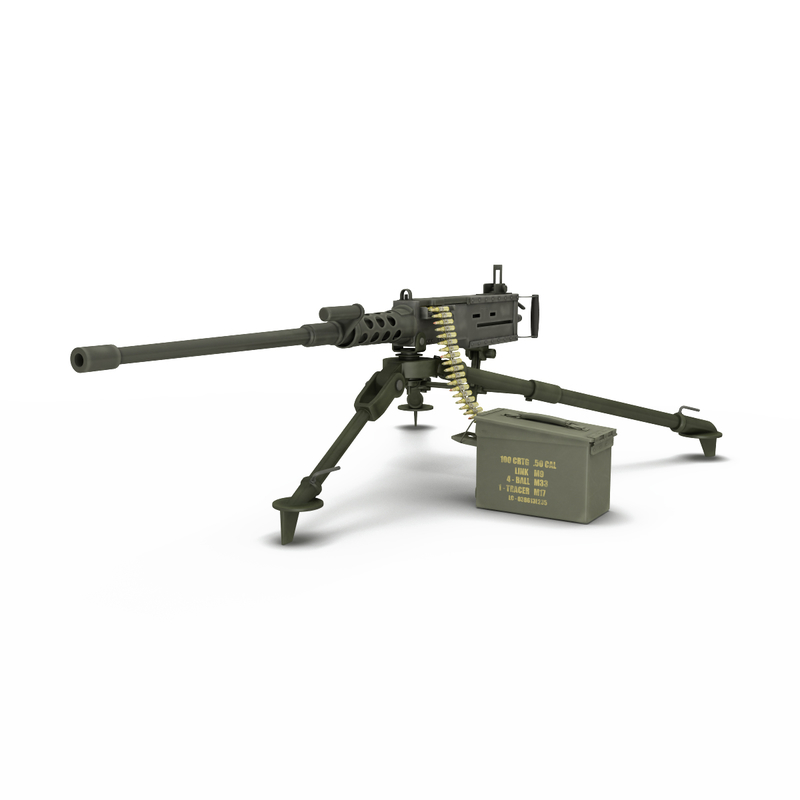 3d model of machine guns v1