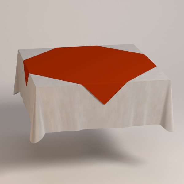 3ds max square tablecloth