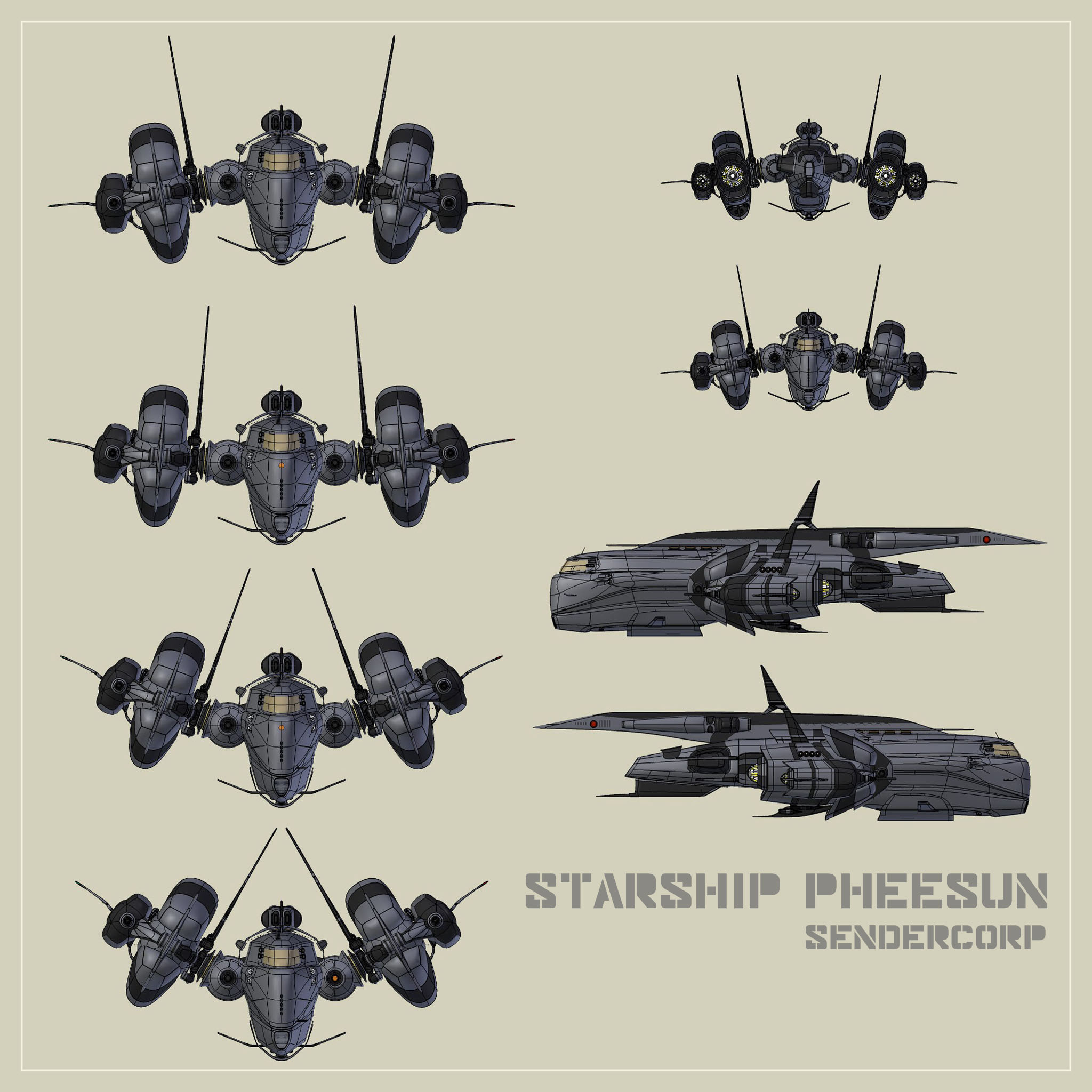solar starship pheesun 3d blend