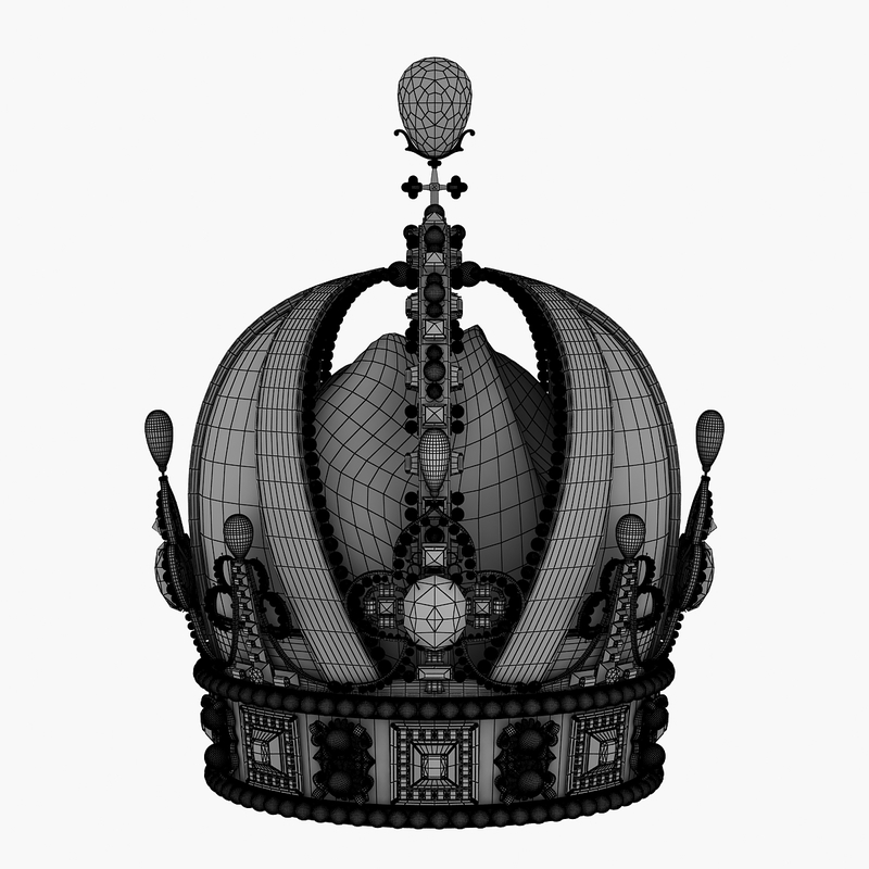 3d model realistic royal crown