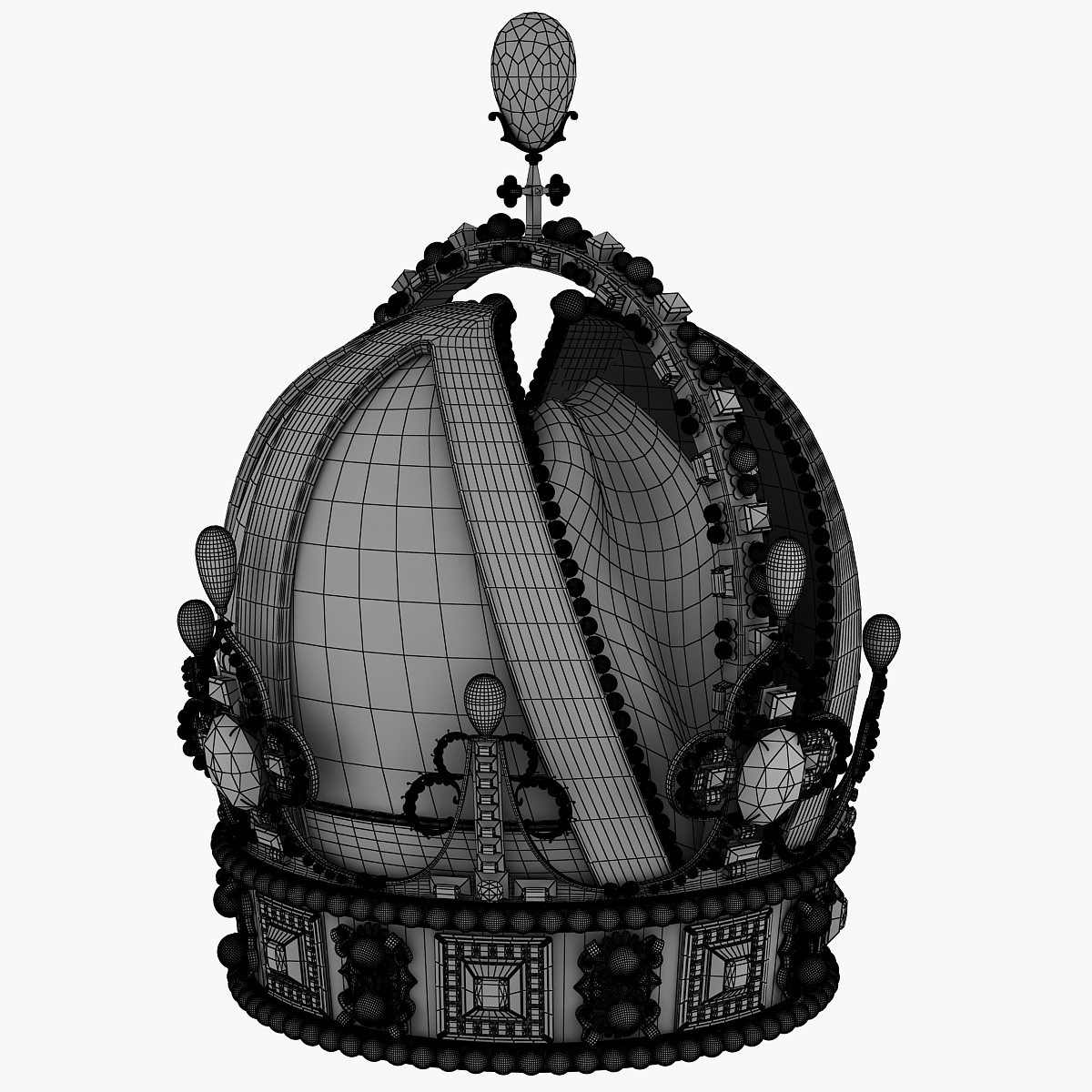 3d model realistic royal crown