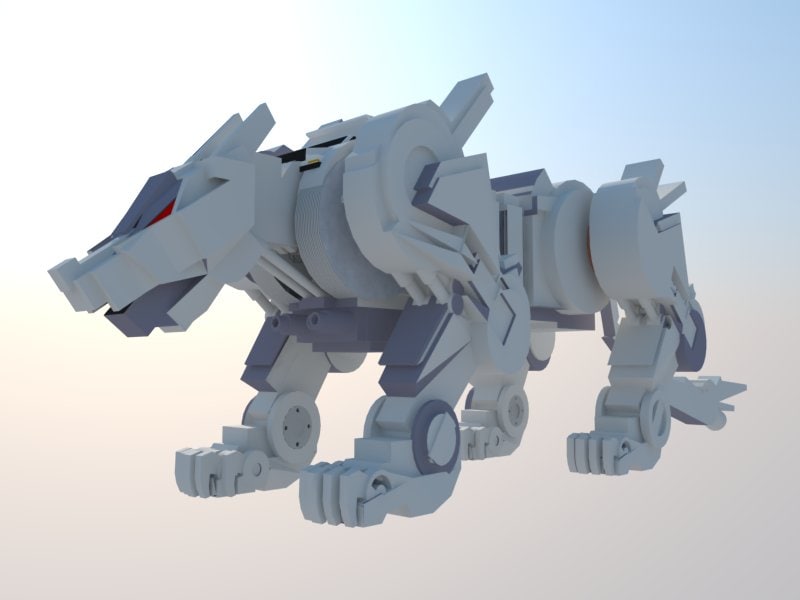 3d tiger mecha model