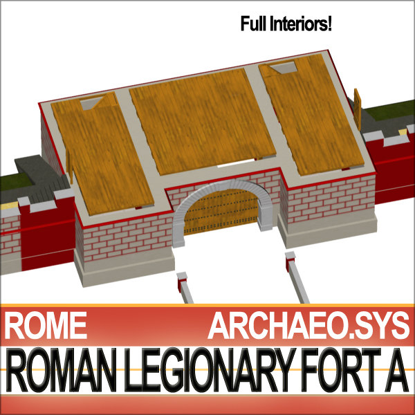 legionary fort roman scenery c4d