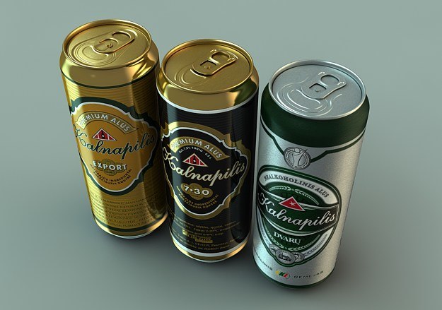 3d model beer cans