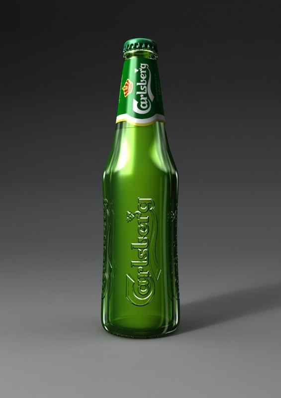 3d Model Carlsberg Beer Bottle