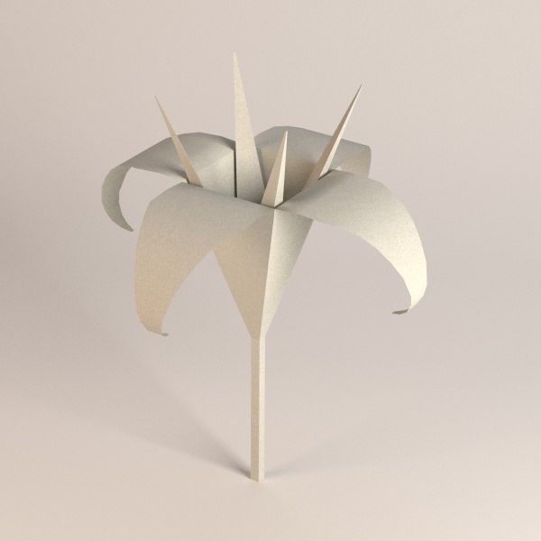 3d model paper plants