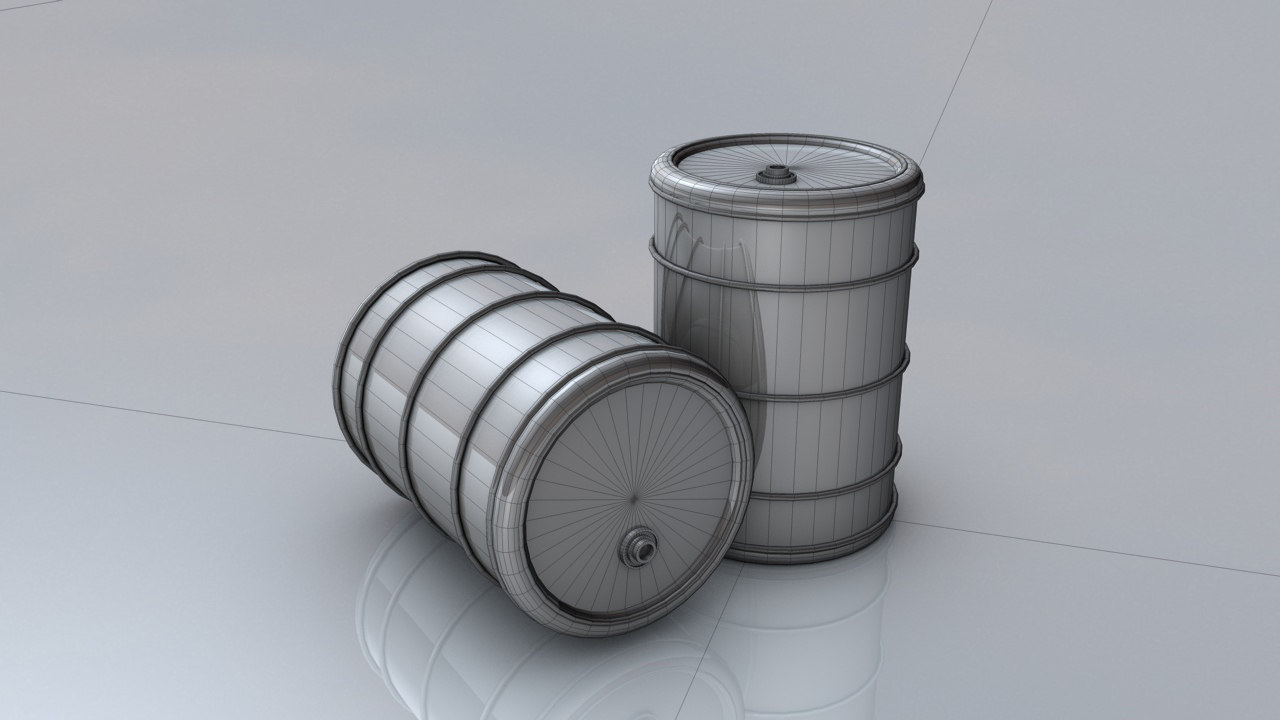 free barrel 3d model