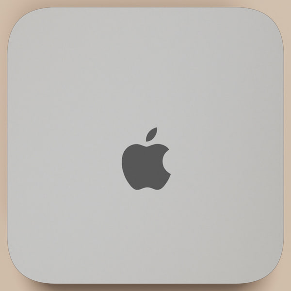 3d apple mac mini v2 model