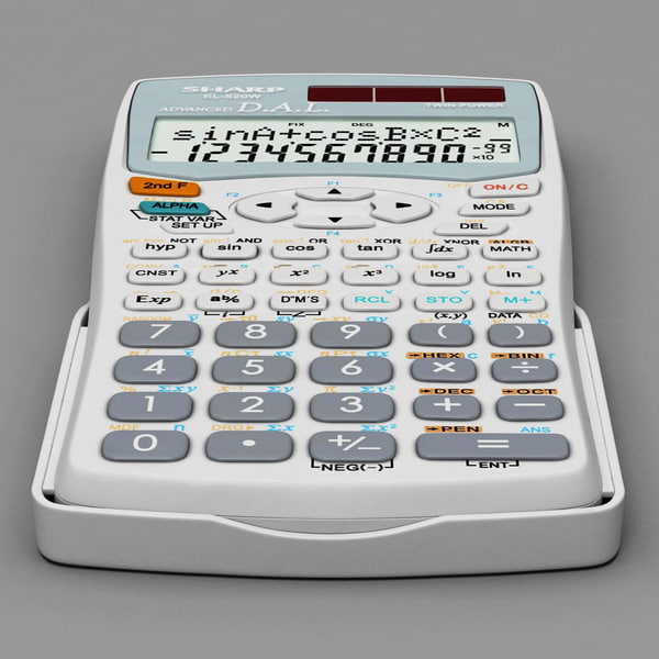 calculator sharp el-520w white max