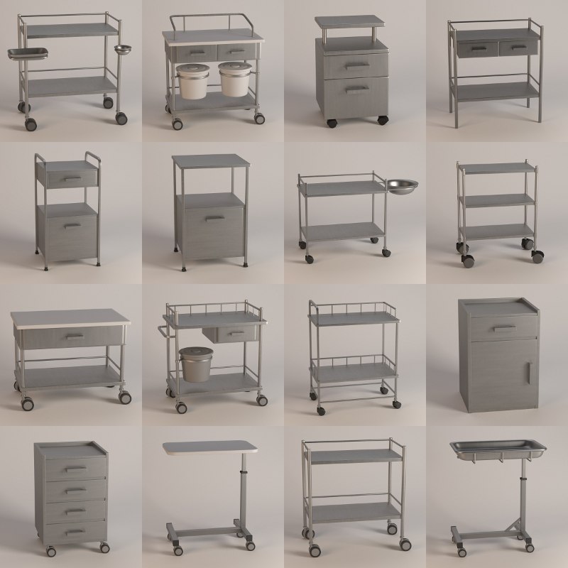 hospital tables 3d model
