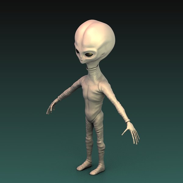 grey alien 3d model