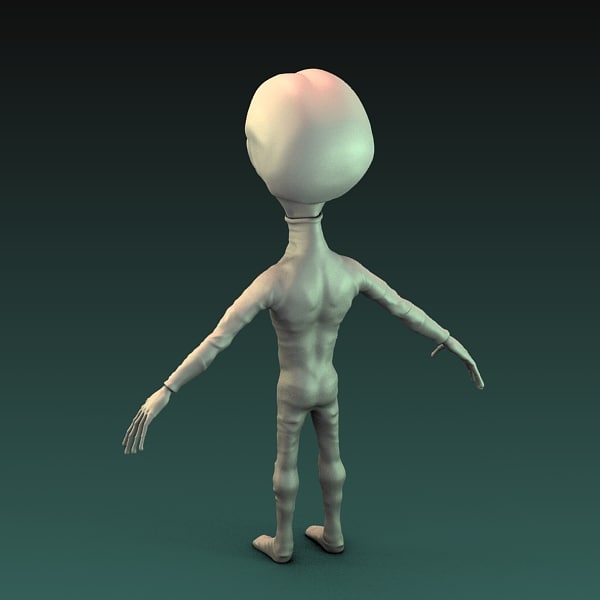 grey alien 3d model
