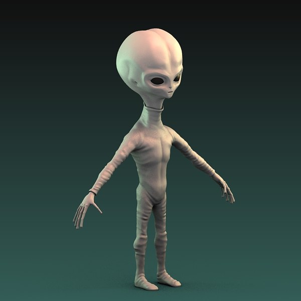 grey alien 3d model