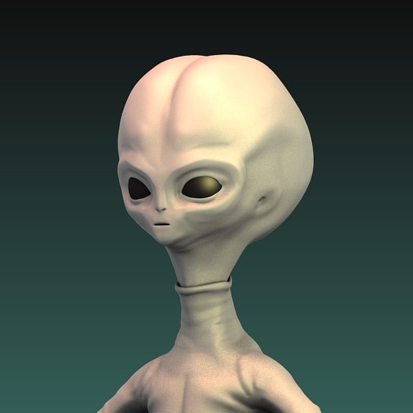 grey alien 3d model