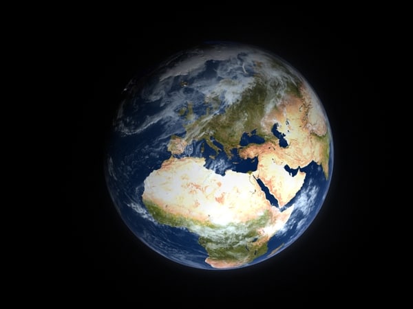 3ds max earth mapped