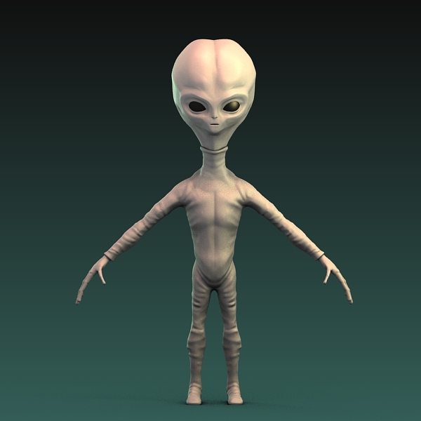 grey alien 3d model