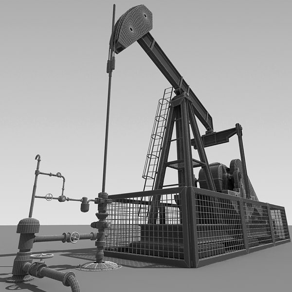 oil pump jack 3d c4d
