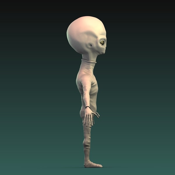 grey alien 3d model