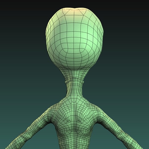 grey alien 3d model