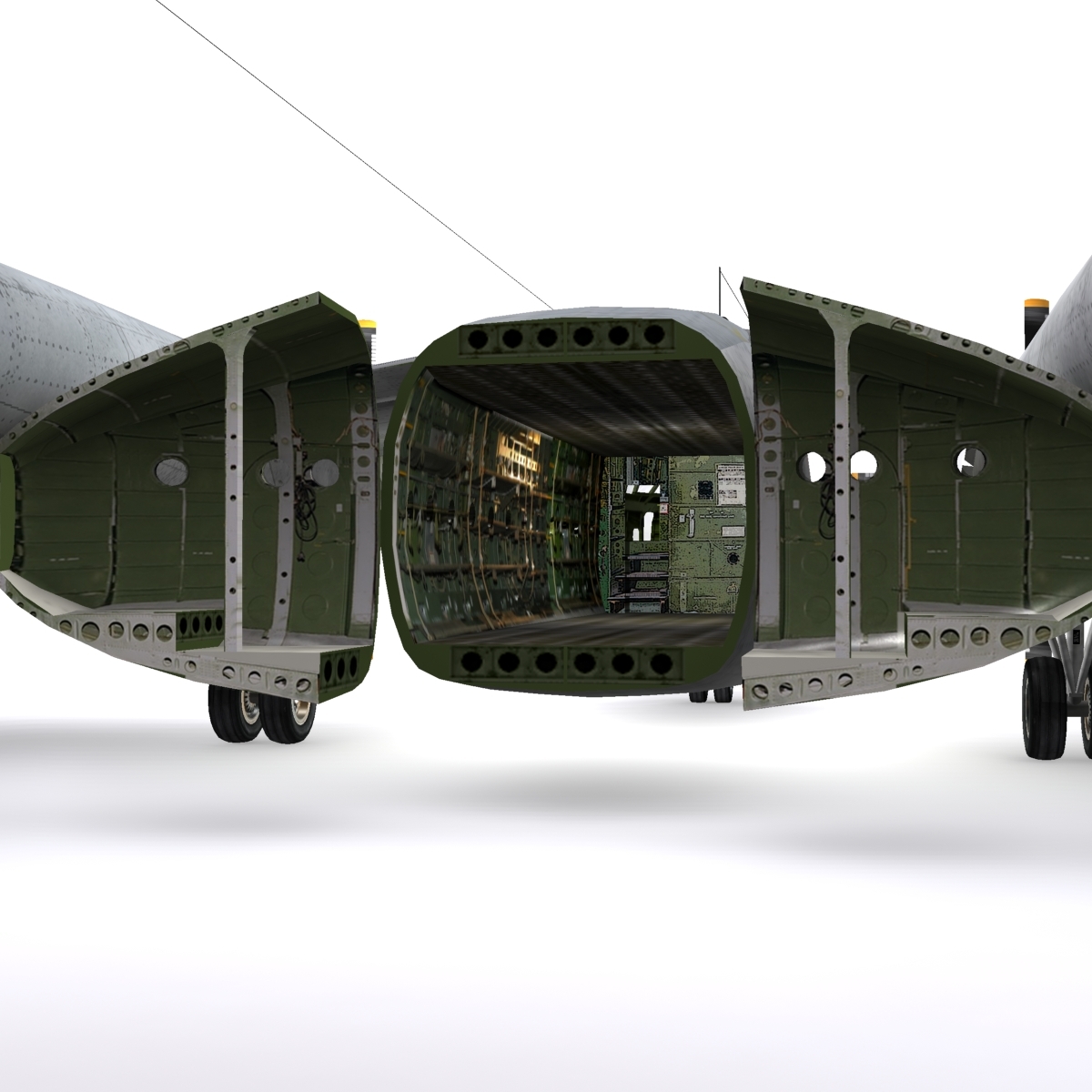 3d c-119 flying boxcar transport