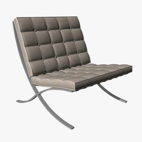 3d barcelona chair model