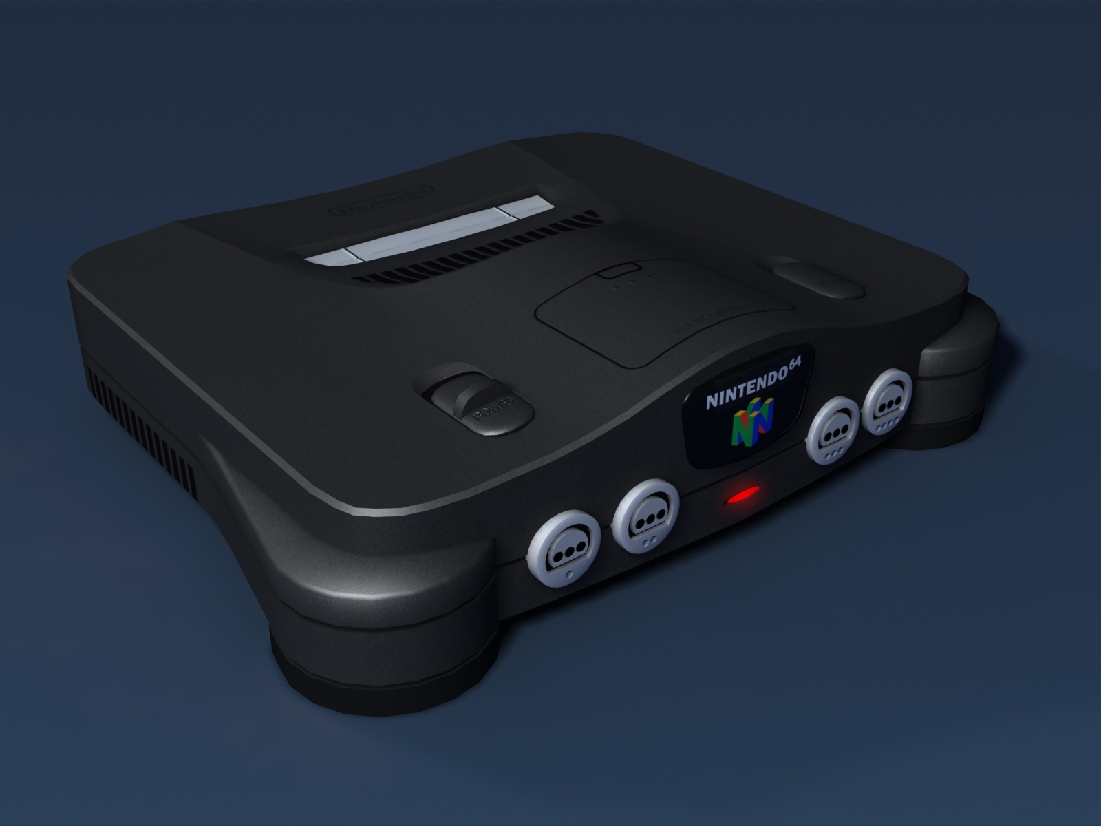 3d nintendo 64 video console model