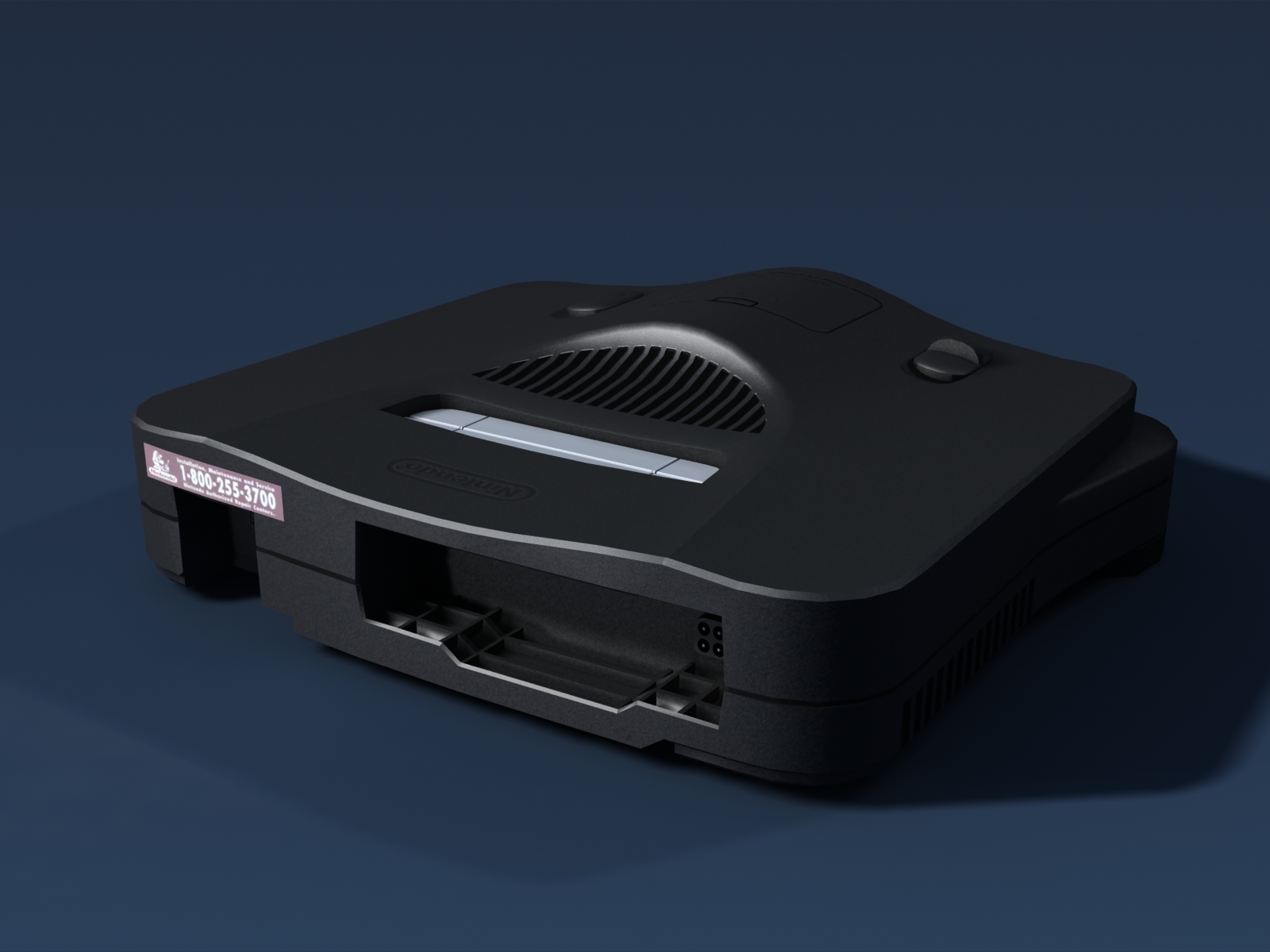 3d nintendo 64 video console model