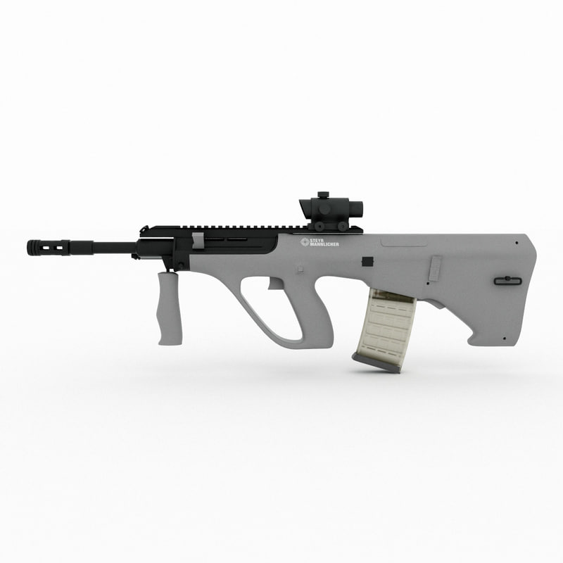 steyr aug a3 acog 3d model