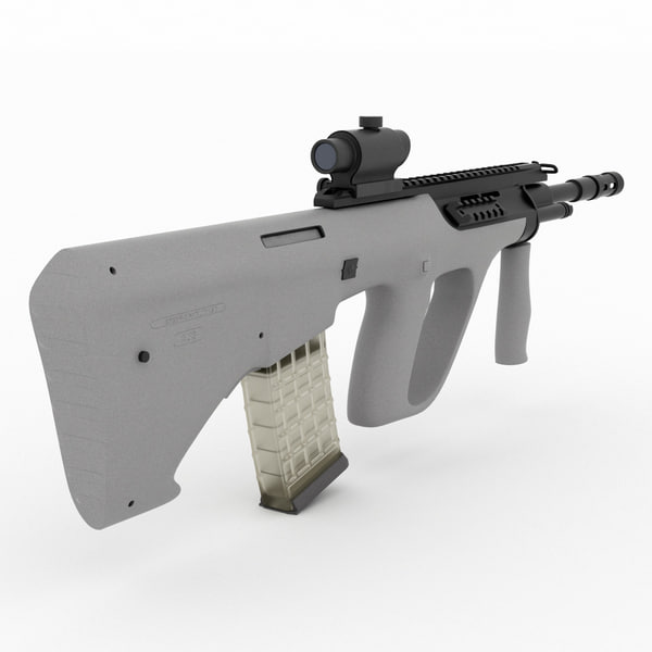 steyr aug a3 acog 3d model